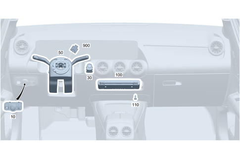 Switch in Instrument Panel and Center Console for 2022 Mercedes-Benz ...