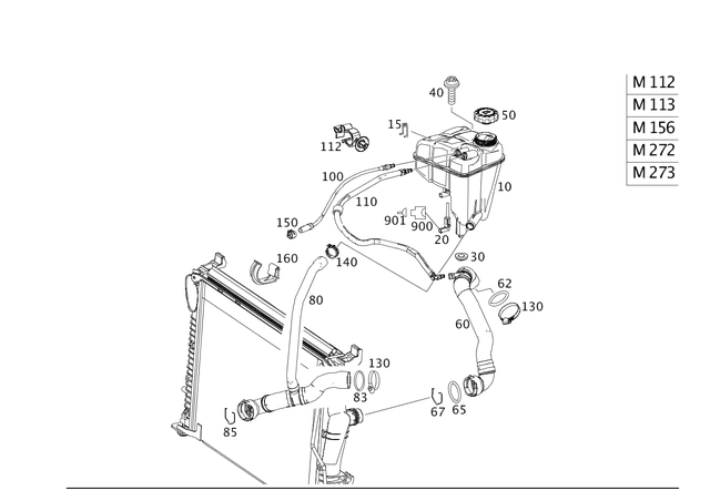 1994-2006 Mercedes-Benz SL500 Hose 230-501-02-82 | MB OEM Parts
