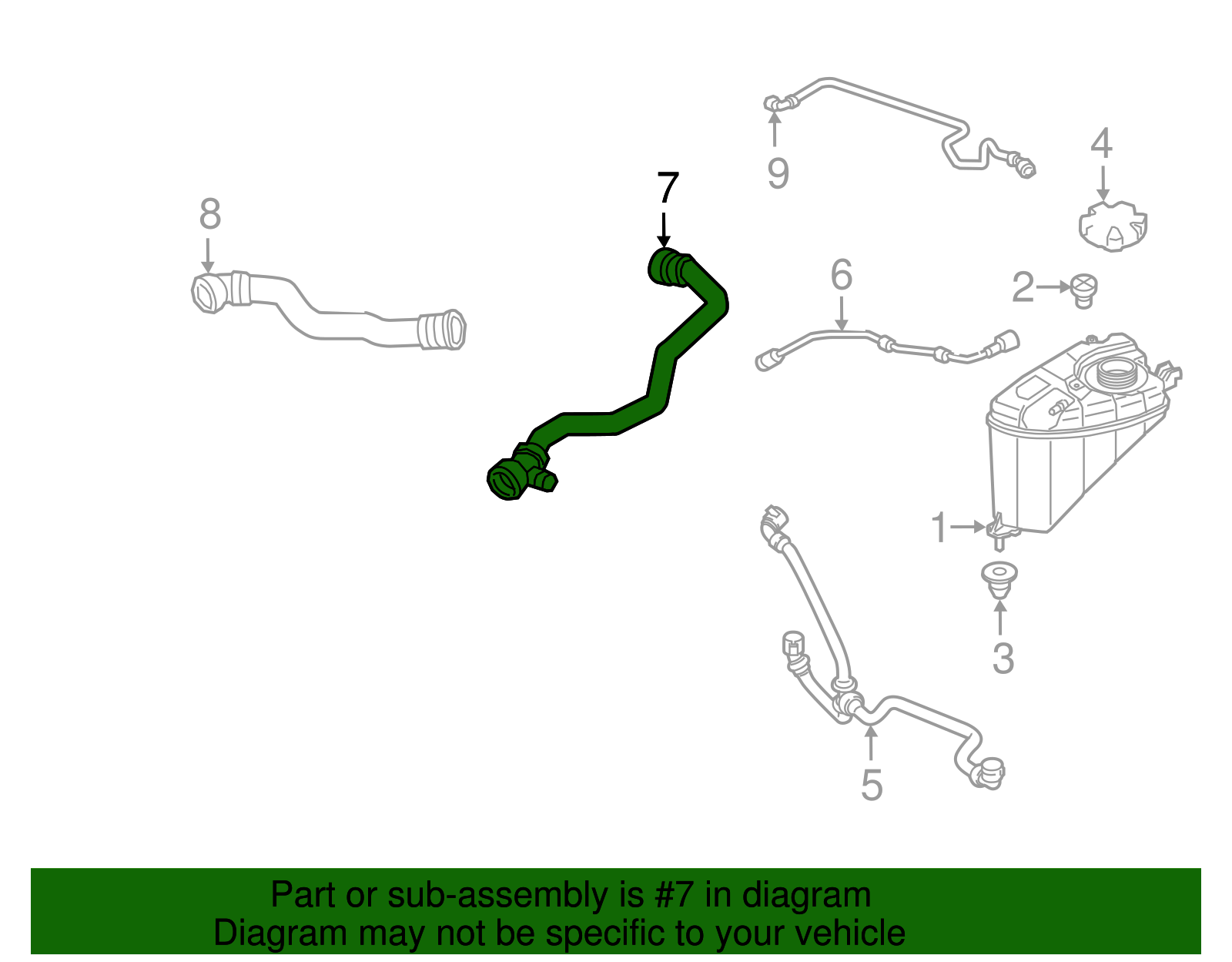 2017-2020 BMW Upper Hose 17-12-8-602-870 | BMWPartsDirect.com
