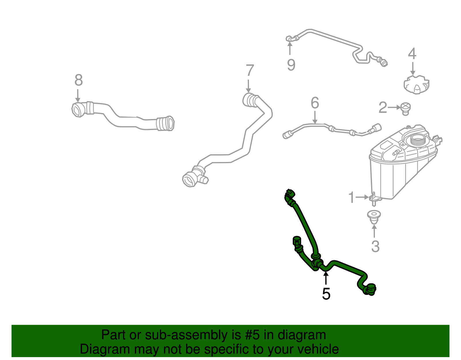 17-12-8-602-602 - Line to expansion tank 2017-2020 BMW | AutoNation Parts