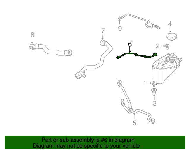 17125a02485 - 2016-2020 BMW Overflow Hose (17-12-5-A02-485) | BMW of ...