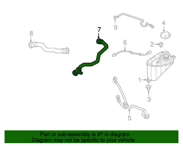 17128602870 - 2017-2020 BMW Upper Hose (17-12-8-602-870) | BMW of South ...