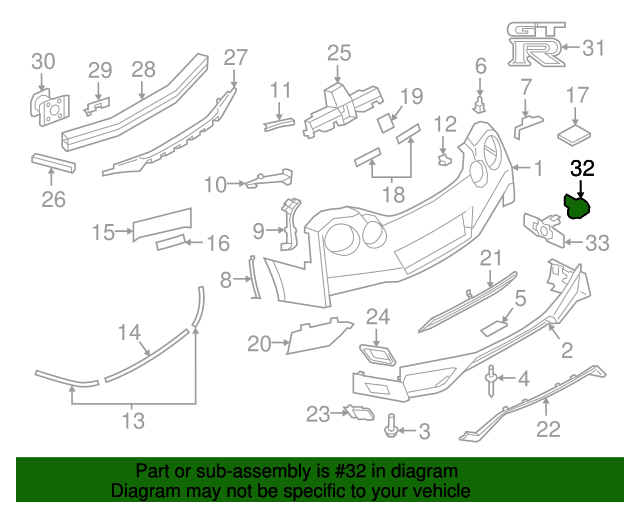 2017-2023 Nissan GT-R Park Sensor 28438-6AV0A | Nissan Parts Plus