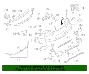 2009-2024 Nissan GT-R Bumper Cover Retainer 85284-EG000 | Nissan RVA