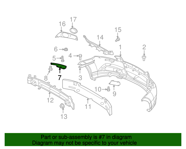 96694040 - Front Bumper Impact Bar Support 2009-2011 GM ...