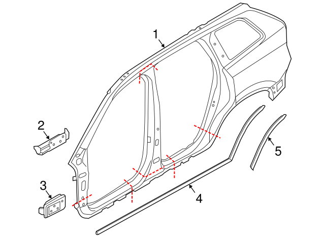 31462239 - Hinge Pillar Reinforced Upper Bracket - 2018-2020 Volvo XC60 ...