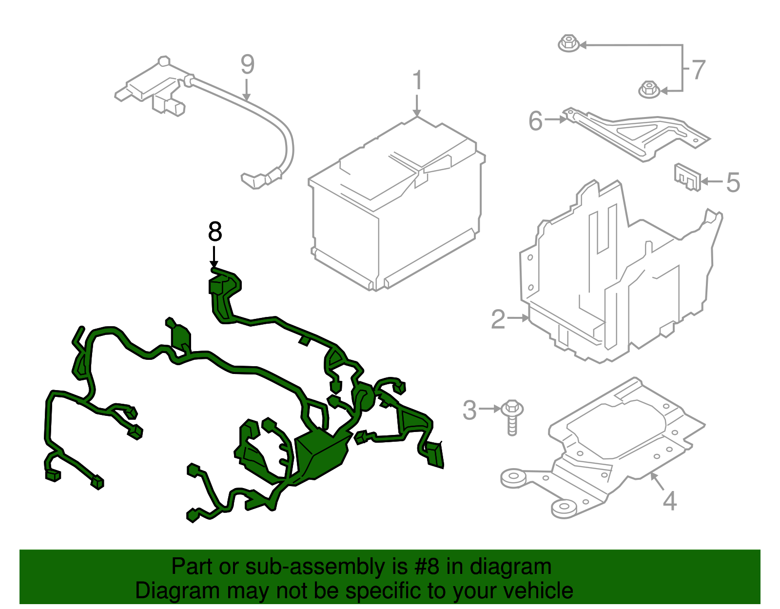 2018 Ford EcoSport | Wire Harness | GN1Z-12A581-BT | Walls' Ford Parts