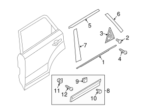 87756-2J000 - Body Side Molding Grommet - 2011-2022 Kia | Kia Auto Parts