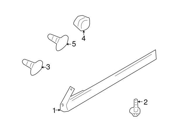 2000-2006 Nissan Sentra Rocker Molding Clip 01553-0081U | TascaParts.com