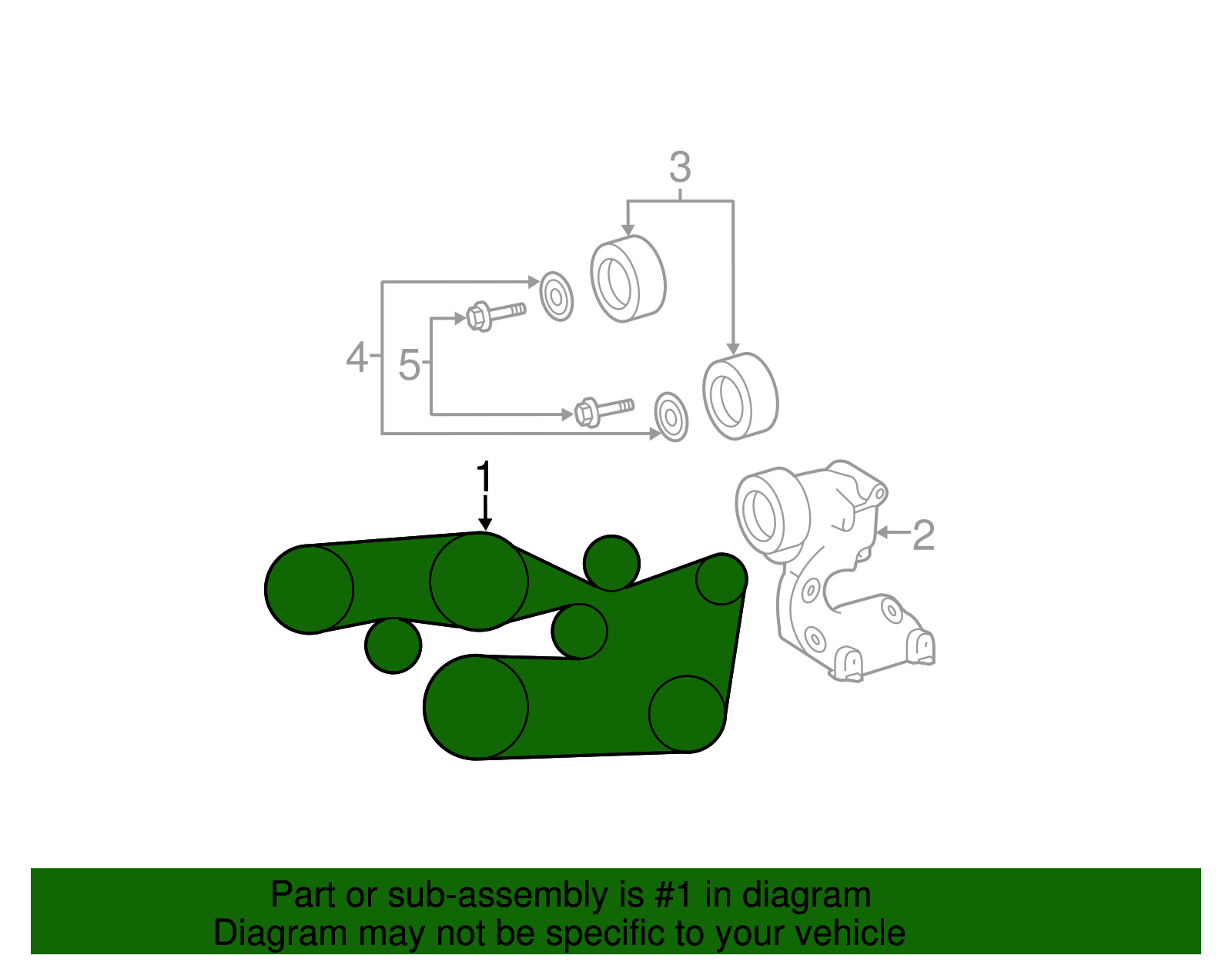 2005-2012 Toyota Serpentine Belt 90916-A2010 | Toyota OEM Parts Online