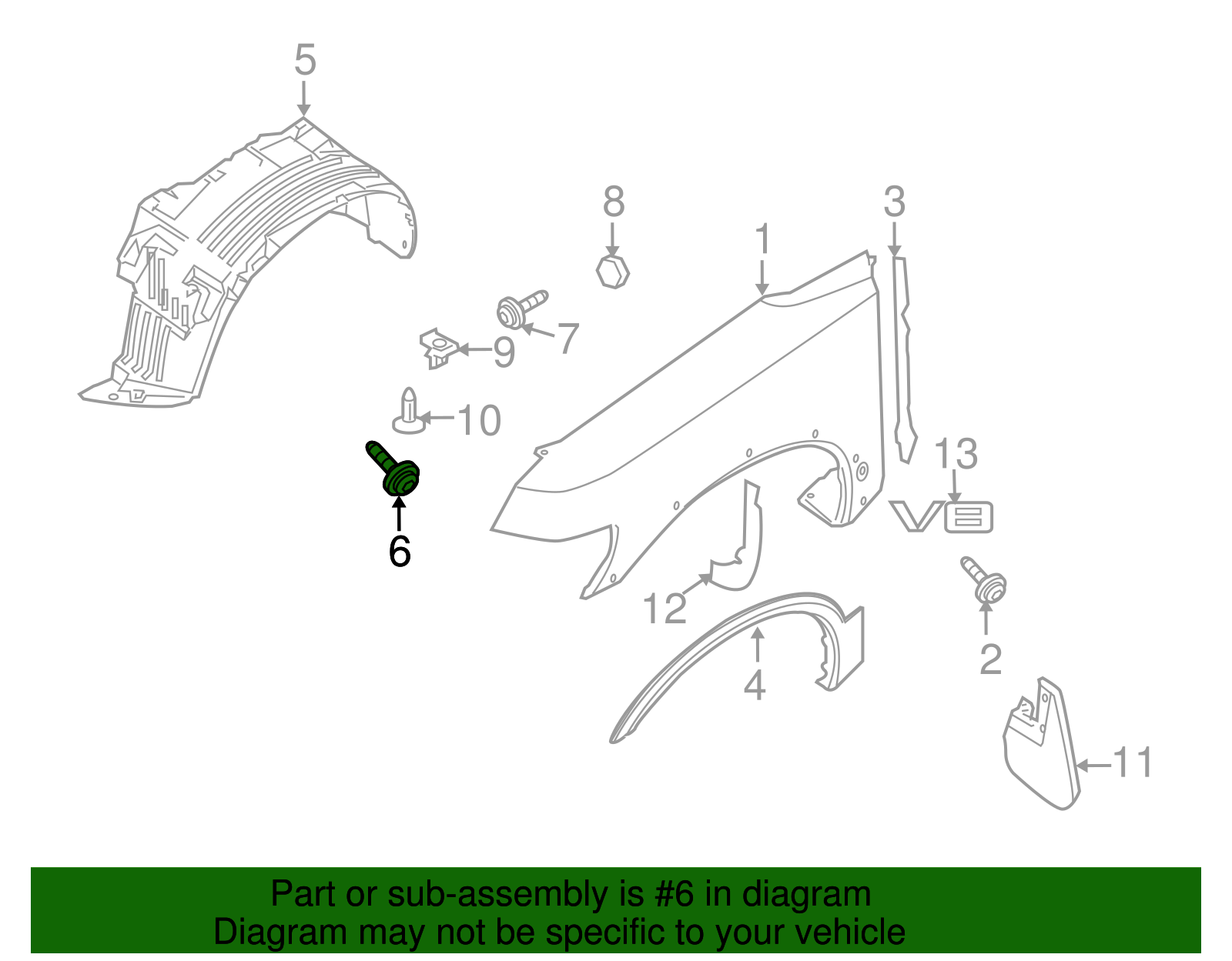 2003-2010 Infiniti Fender Liner Screw 01466-00051 | INFINITI OF WEST CHESTER