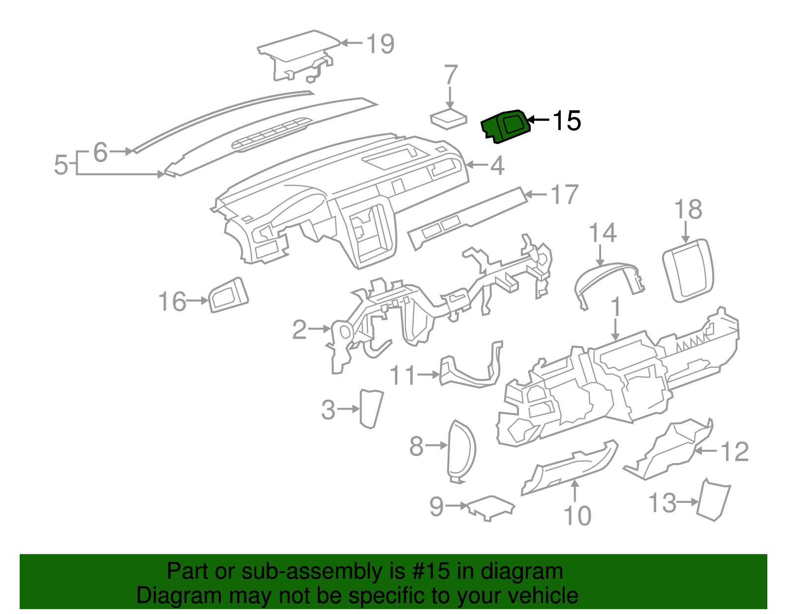 2007-2014 GM Trim Plate 20935559 GM | GMPartsDirect.com
