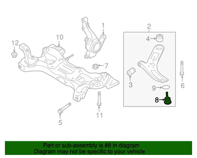 Genuine Lower Ball Joint for 2018-2022 Hyundai Accent | Part# 54530 ...