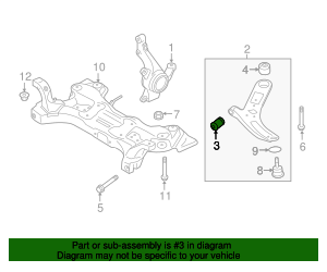 2018-2022 Hyundai Accent Lower Control Arm Front Bushing 54551-H8000 ...