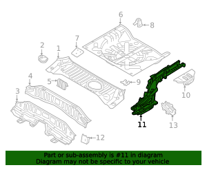 G5511-5RLMA - Rear Rail Assembly 2018-2024 Nissan Kicks | Nissan Parts ...