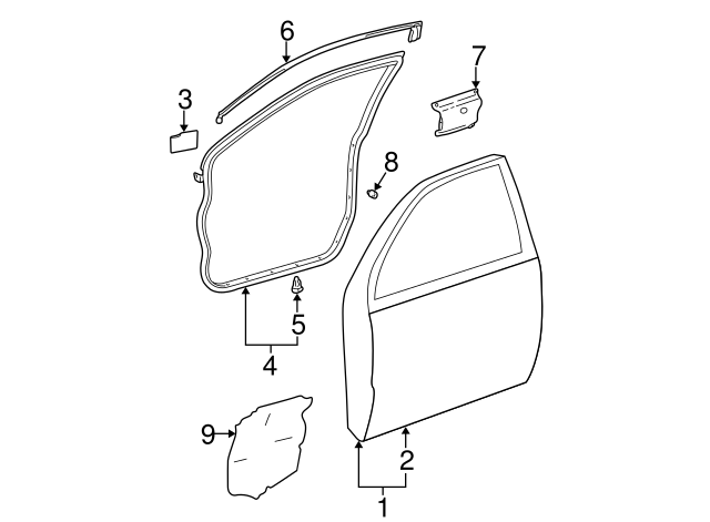 2002-2006 Lexus Weatherstrip 67864-33010 | OEM Parts Online