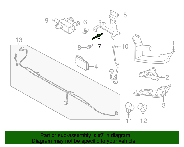 2015-2019 Ford Cruise Control Distance Sensor Stud -W717467-S439 ...