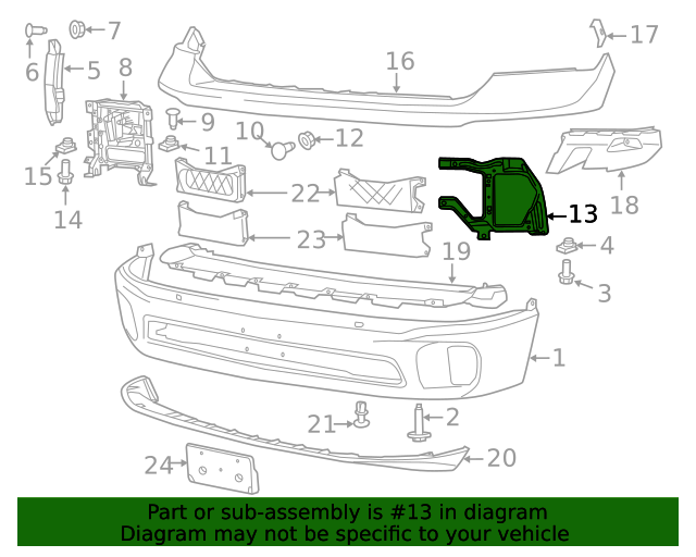 2013-2021 Ram Lamp Bracket 68232454AA | TascaParts.com