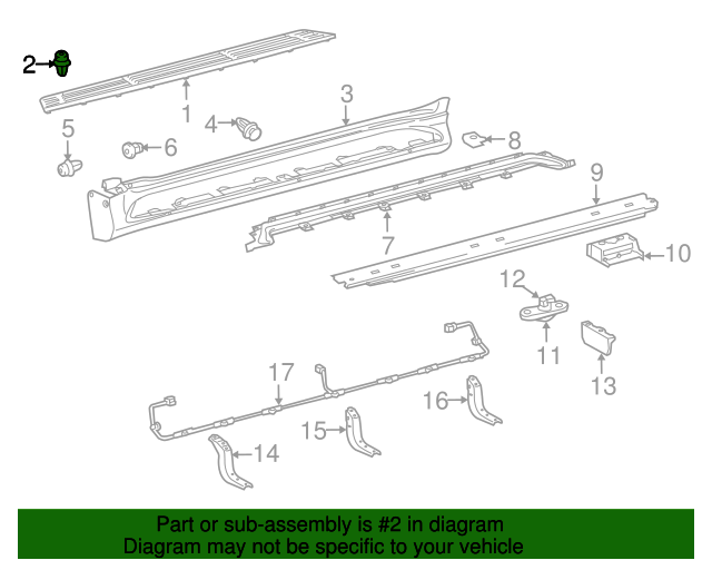 51787-60070 - Step Pad Fastener - 2008-2020 Lexus | MyLexusParts