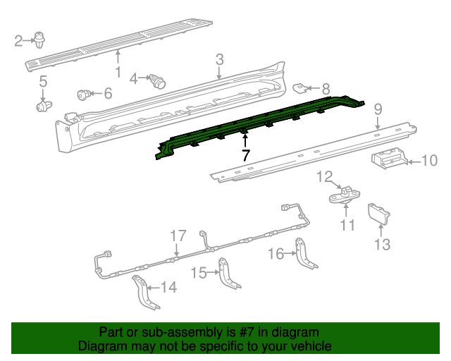 51779-60150 - Running Board Cap 2010-2023 Lexus GX460 | AutoNationParts.com