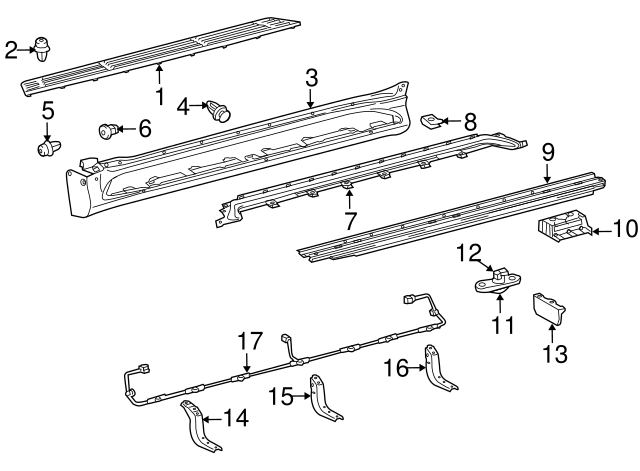 51779-60150 - Running Board Cap 2010-2023 Lexus GX460 | AutoNationParts.com