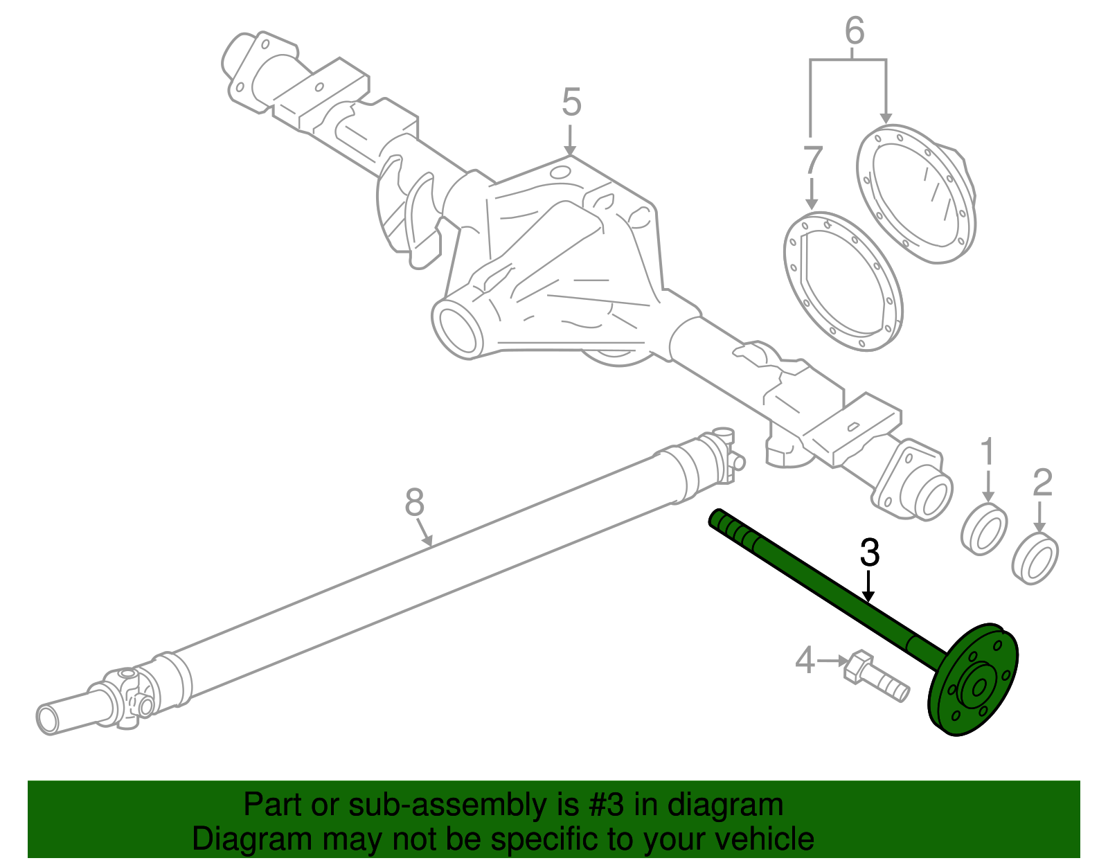 2007-2014 GM Rear Axle Shaft 22874951 GM | GMPartsDirect.com
