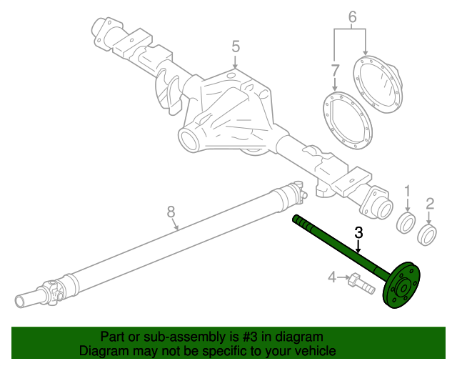2007-2023 GM Rear Axle Shaft 22943112 GM | GMPartsDirect.com