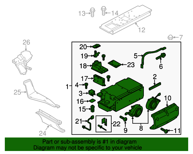 2012-2013 Porsche Panamera Drive Motor Battery Pack Assembly 970-611 ...