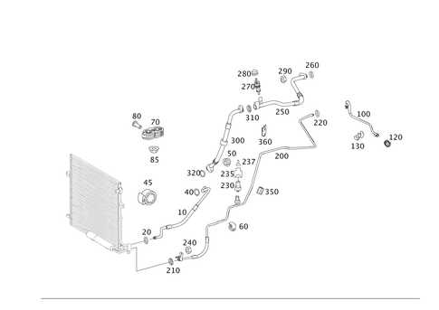Refrigerant Line Arrangement for 2011 Mercedes-Benz R350 | MB Parts Center