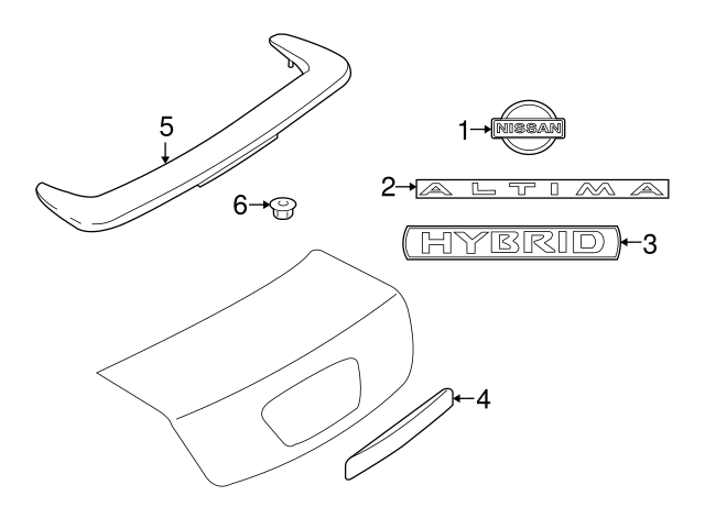 84896-ZX00A - Nameplate 2010 Nissan Altima | Nissan Parts & Accessories ...
