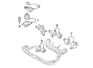 21670-26005 - Support Bracket - 1996-2011 Hyundai Accent | OEM Parts Quick