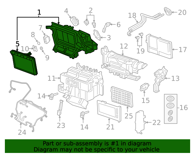 2017-2018 Audi Evaporator Assembly 4M1-820-023-C | OEM Parts Online