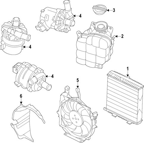 Radiator & Components for 2020 Porsche Taycan | Porsche Chandler Parts