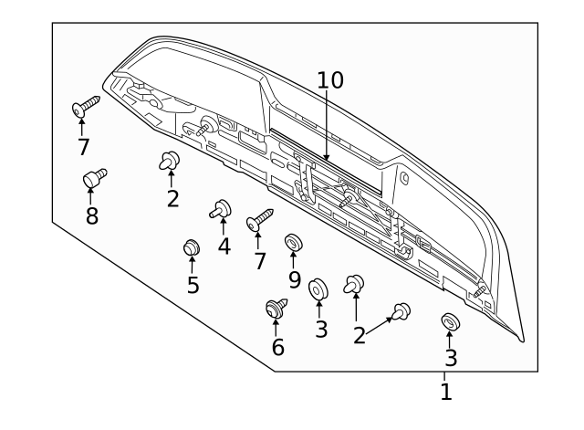 40009079 - Spoiler 2021-2024 Volvo XC40 Recharge | AutoNation Parts