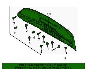 40009079 - Spoiler 2021-2023 Volvo XC40 Recharge | AutoNationParts.com