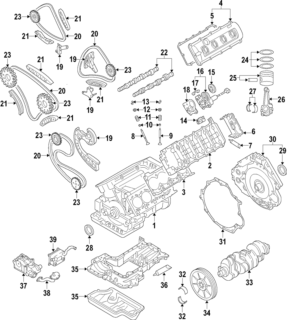 2004-2009 Audi | Chain Guide | 079-109-510-E | OEM Vehicle Parts