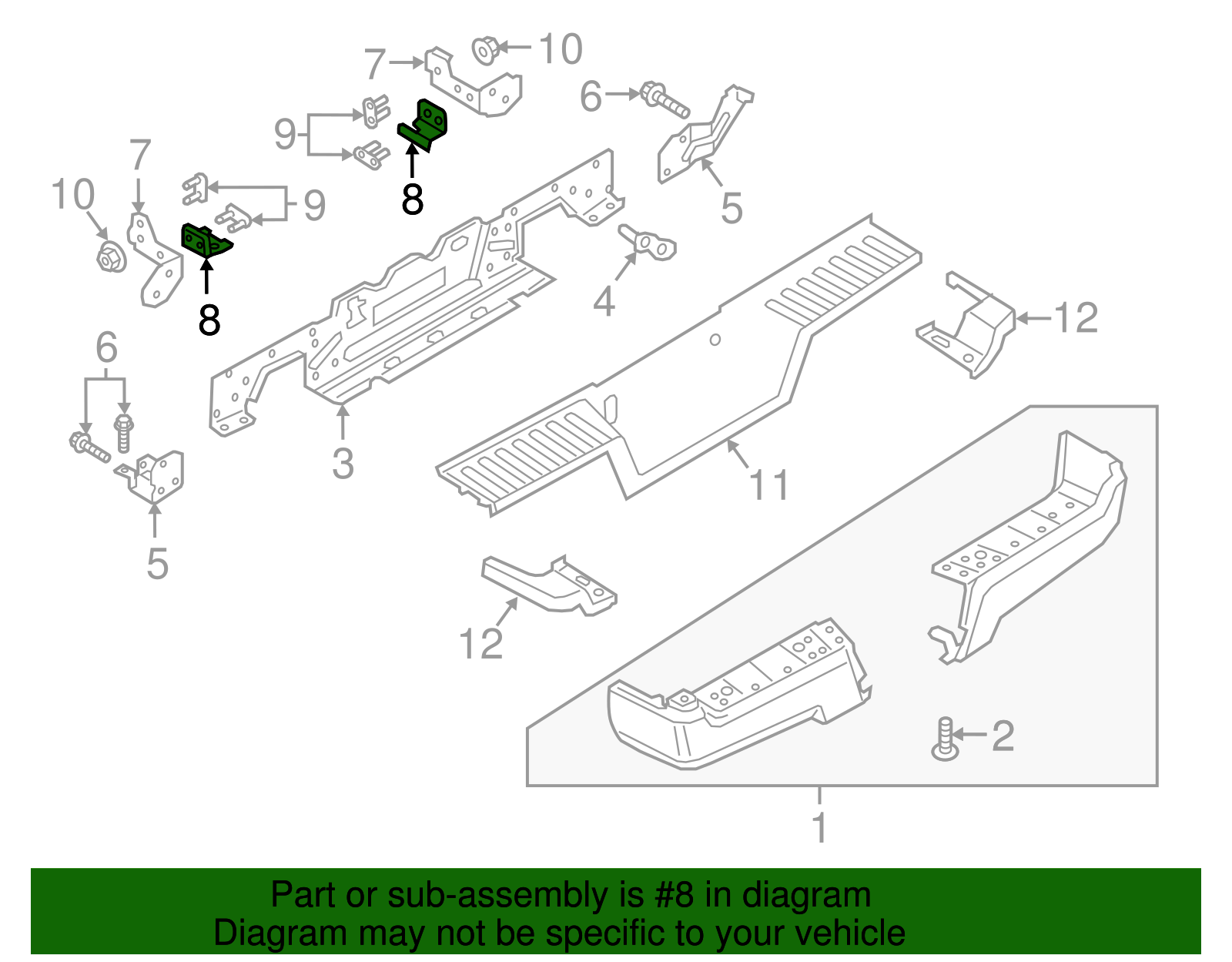 2017-2019 Ford | Reinforcement | HC3Z-17C947-G | Walls' Ford Parts
