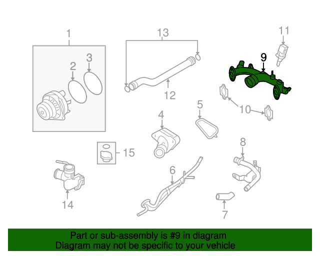 2007-2018 Infiniti Water Outlet 11060-JK21A | OEM Parts Online