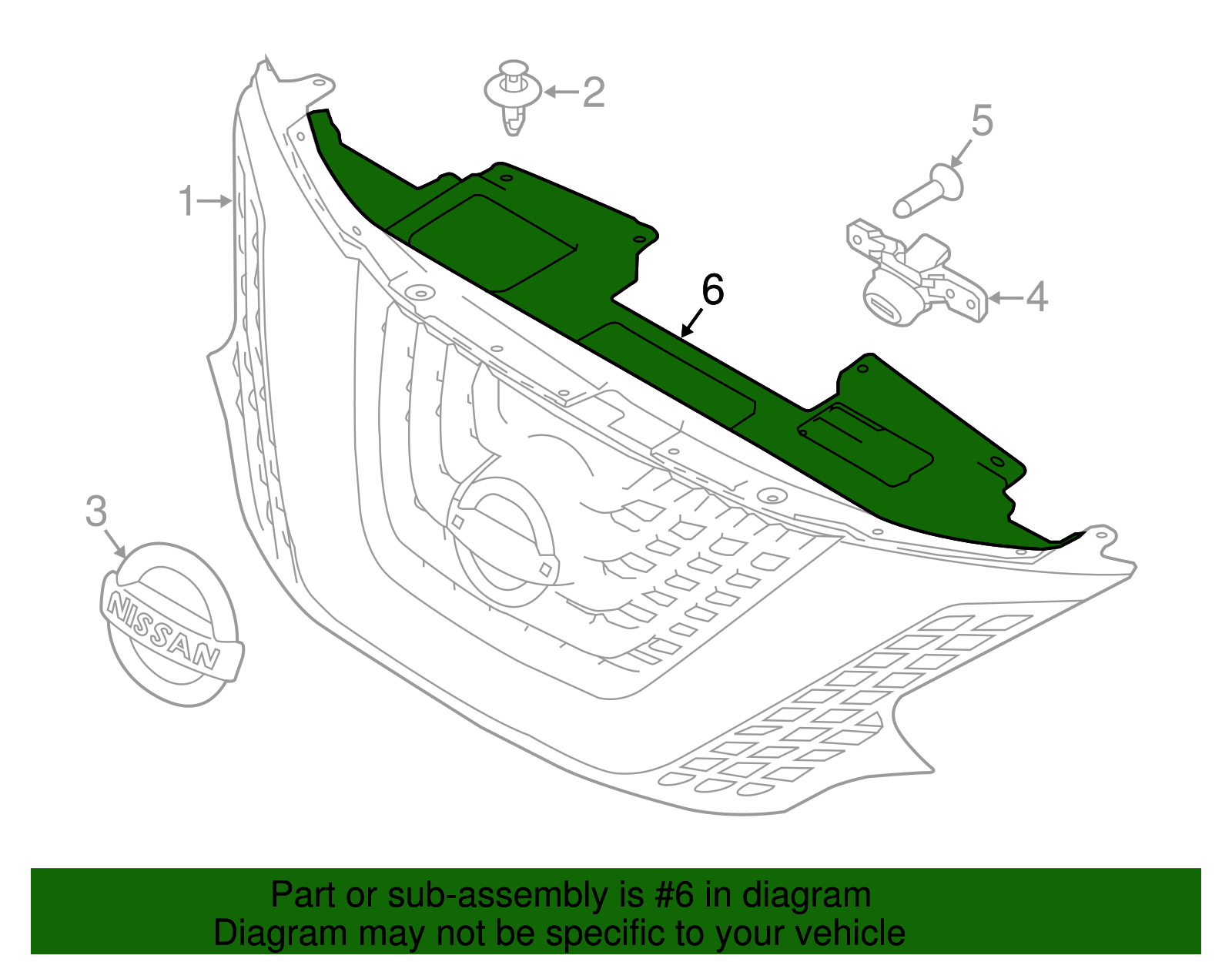 62078-5AA0A - Sight Shield 2015-2024 Nissan Murano | Nissan Parts ...