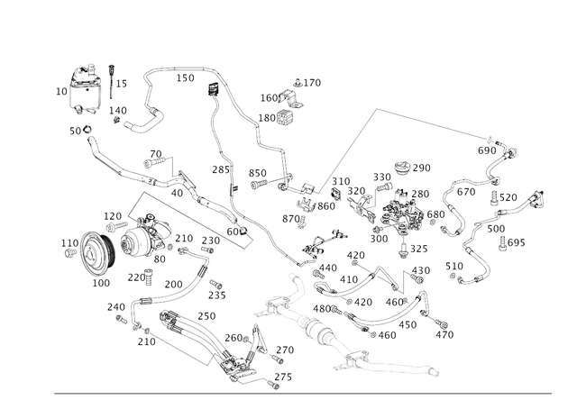 166-320-45-54 - Oil Pressure Line 2012-2019 Mercedes-Benz | Mercedes ...