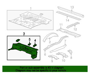 22973168 GM Number 3 Underbody Cross Sill | GM Parts Store