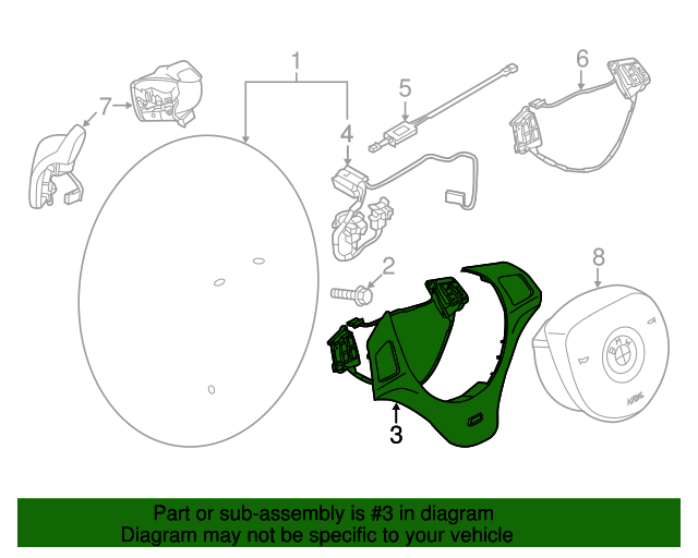 Genuine BMW 32-30-7-845-527 | E8x, E9x M Sport Steering Wheel ...