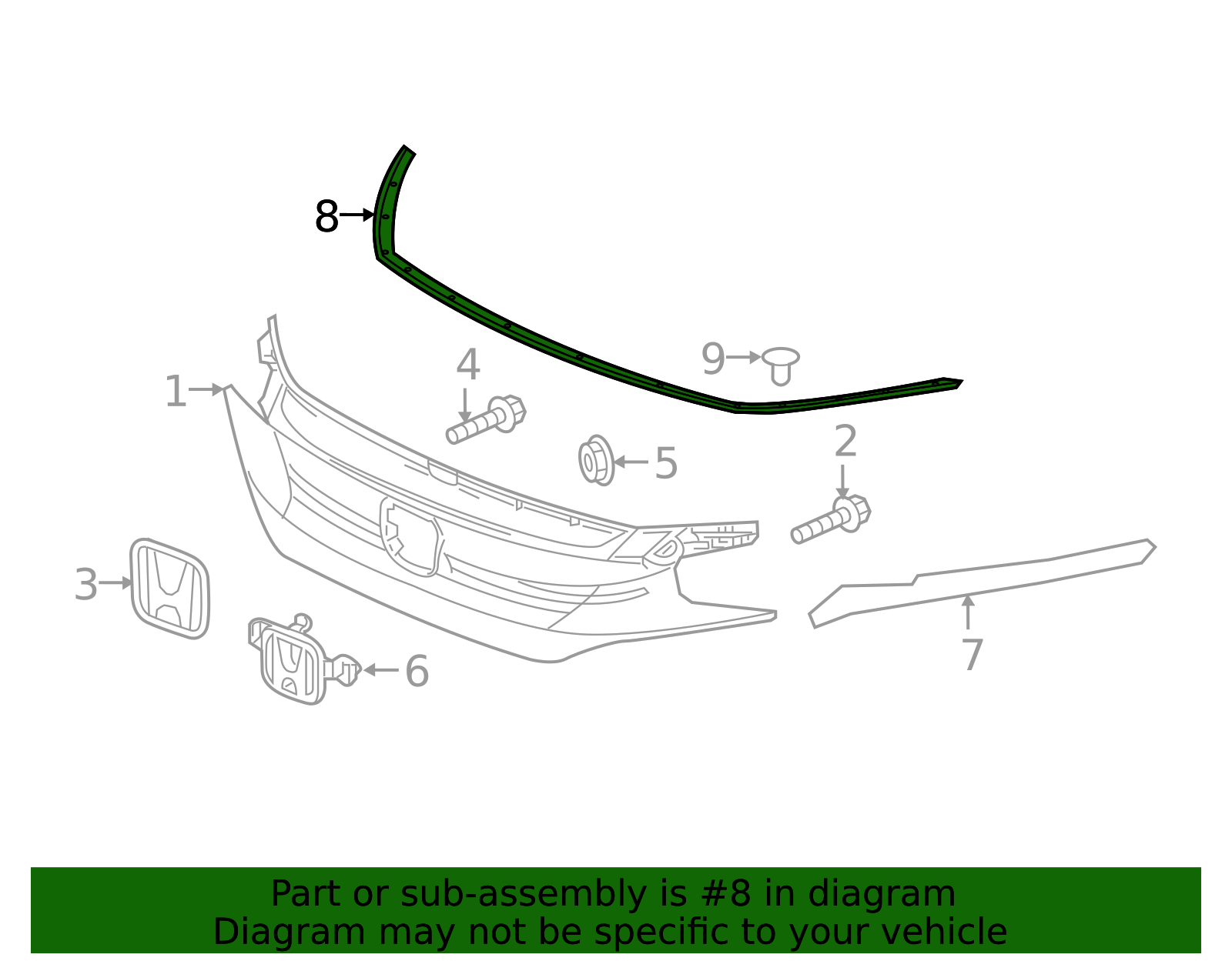 74146-TEA-T00 - 2017-2021 Honda Civic - Rubber Hood Seal | Genuine ...