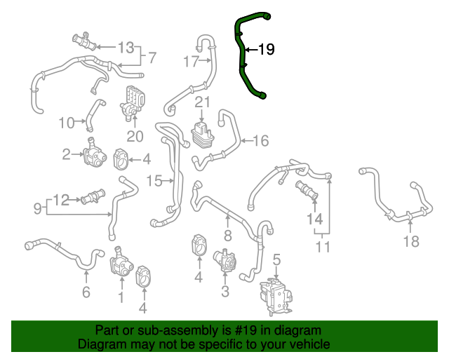 242-501-02-82 - Coolant Hose 2014-2017 Mercedes-Benz | Mercedes-Benz ...