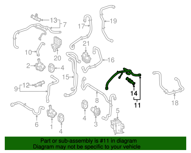 242-501-02-00 - Upper Hose 2014-2017 Mercedes-Benz | Mercedes-Benz USA ...