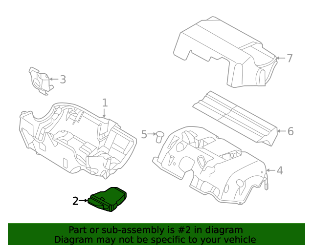 J9D1128 - Radiator Support Splash Shield Insulator 2019-2023 Jaguar I ...