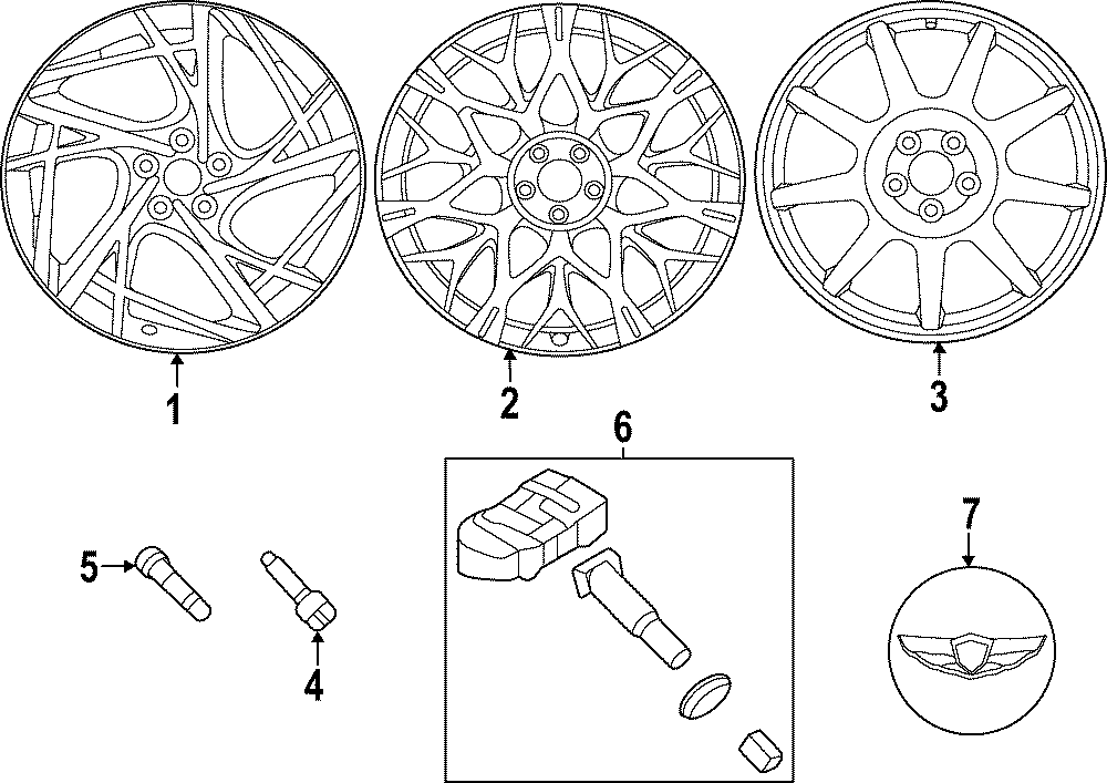 Hyundai - 52914-T4215 - Wheel, Alloy - 2023-2025 Genesis G90 | OEM ...