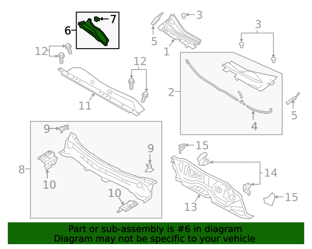 2019-2020 Mazda 3 Center Grille BCKA-50-7P0A | TascaParts.com