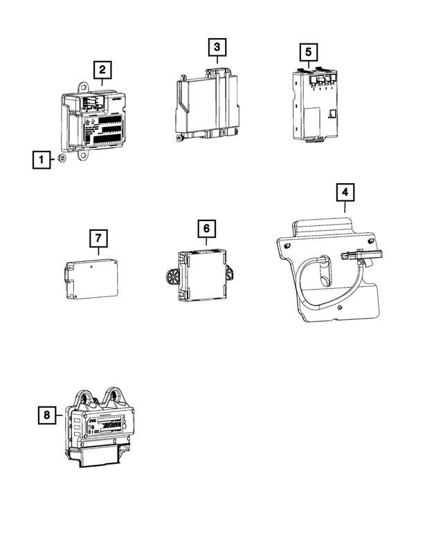 MOPAR GENUINE TRANSFER CASE CONTRO MODULE - 68540647AA - 68540647AA ...