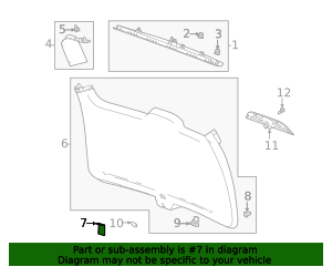 2021-2023 GM Black Rear Compartment Lid Inner Panel Trim Hole Plug ...